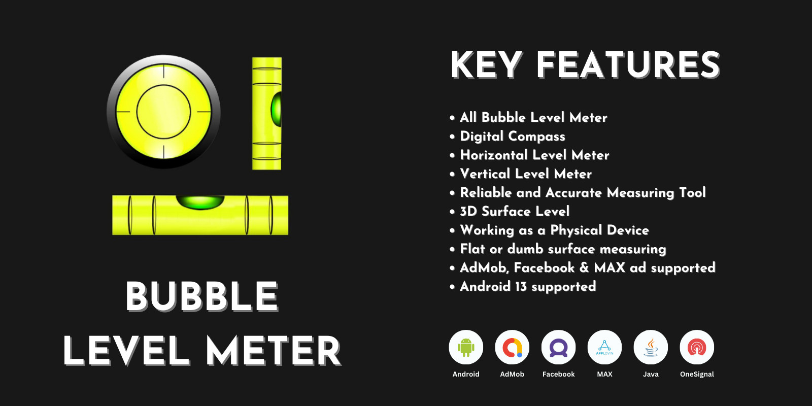 Bubble Level Meter - Android App Template by SkillCode | Codester