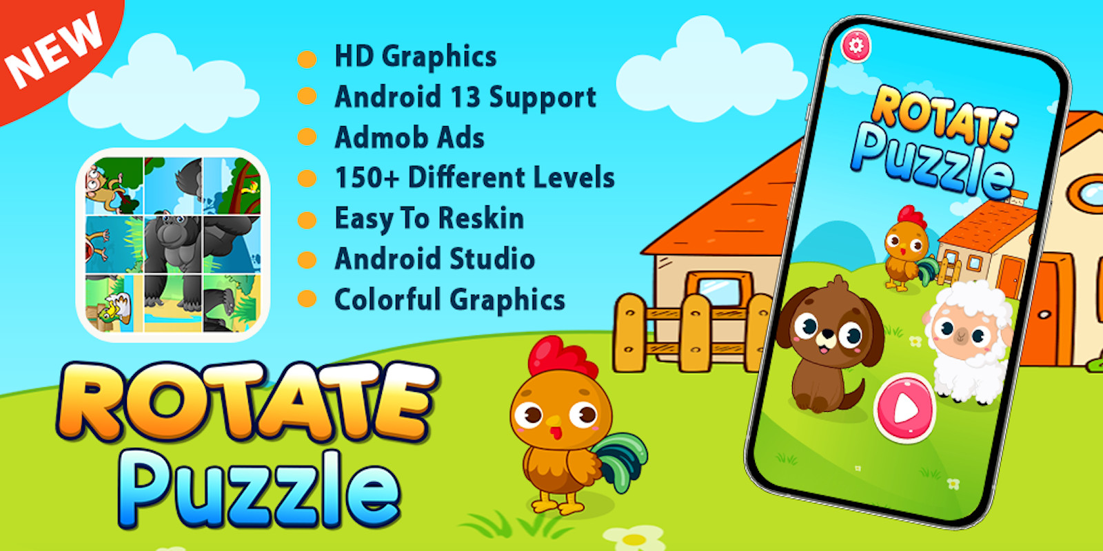 Rotate Puzzle Game For Kids - Android App by SuperGame | Codester