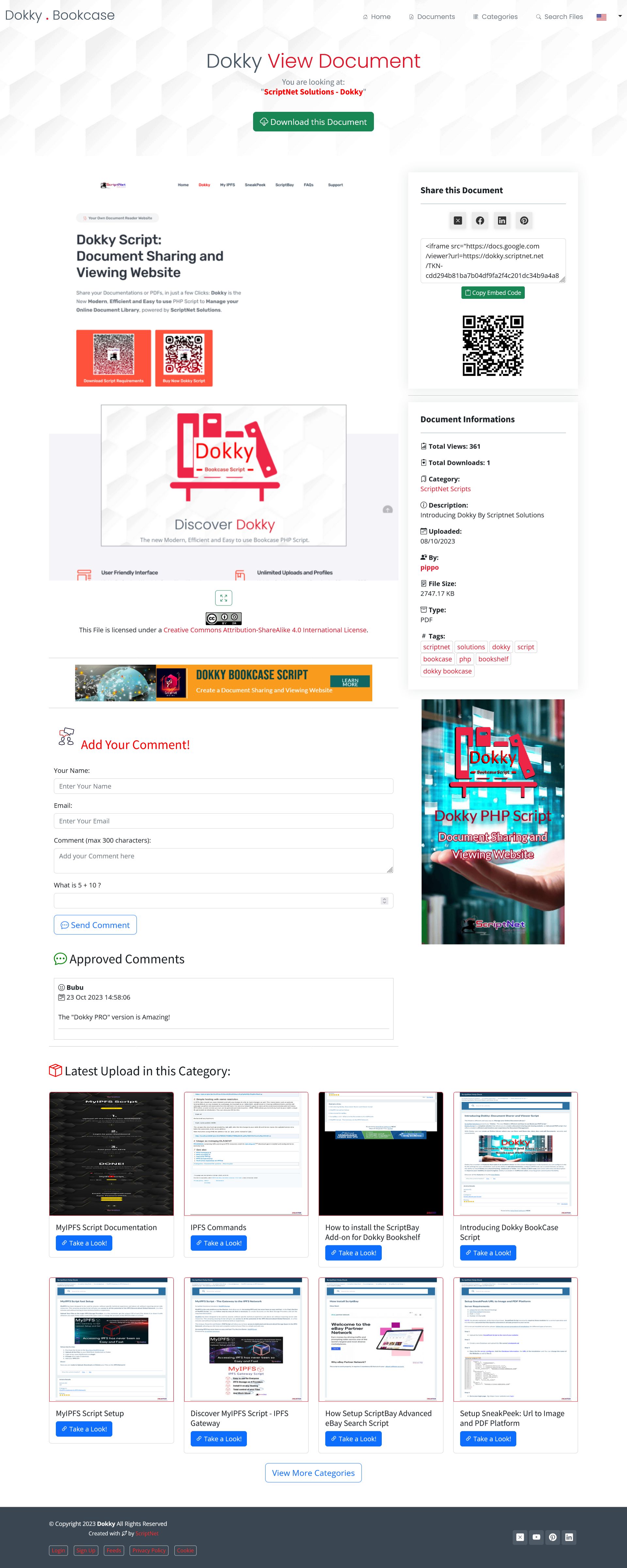 Dokky - View and Share Documents Online by ScriptNet | Codester