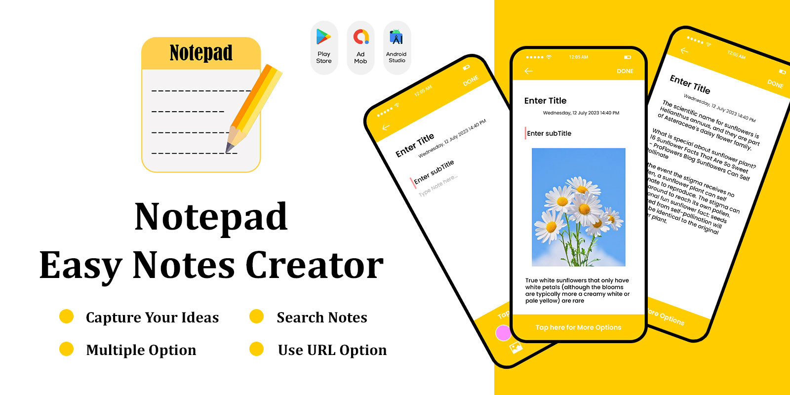 Notepad - Android App Templates by Elveeinfotech | Codester