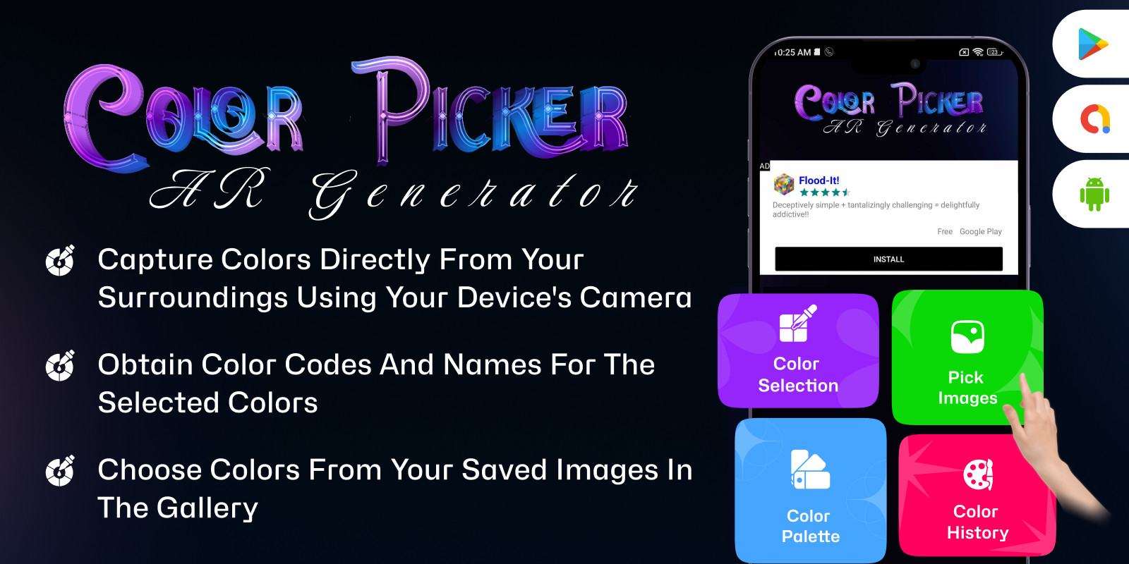 Color picker - Android App Template by Vocsy | Codester