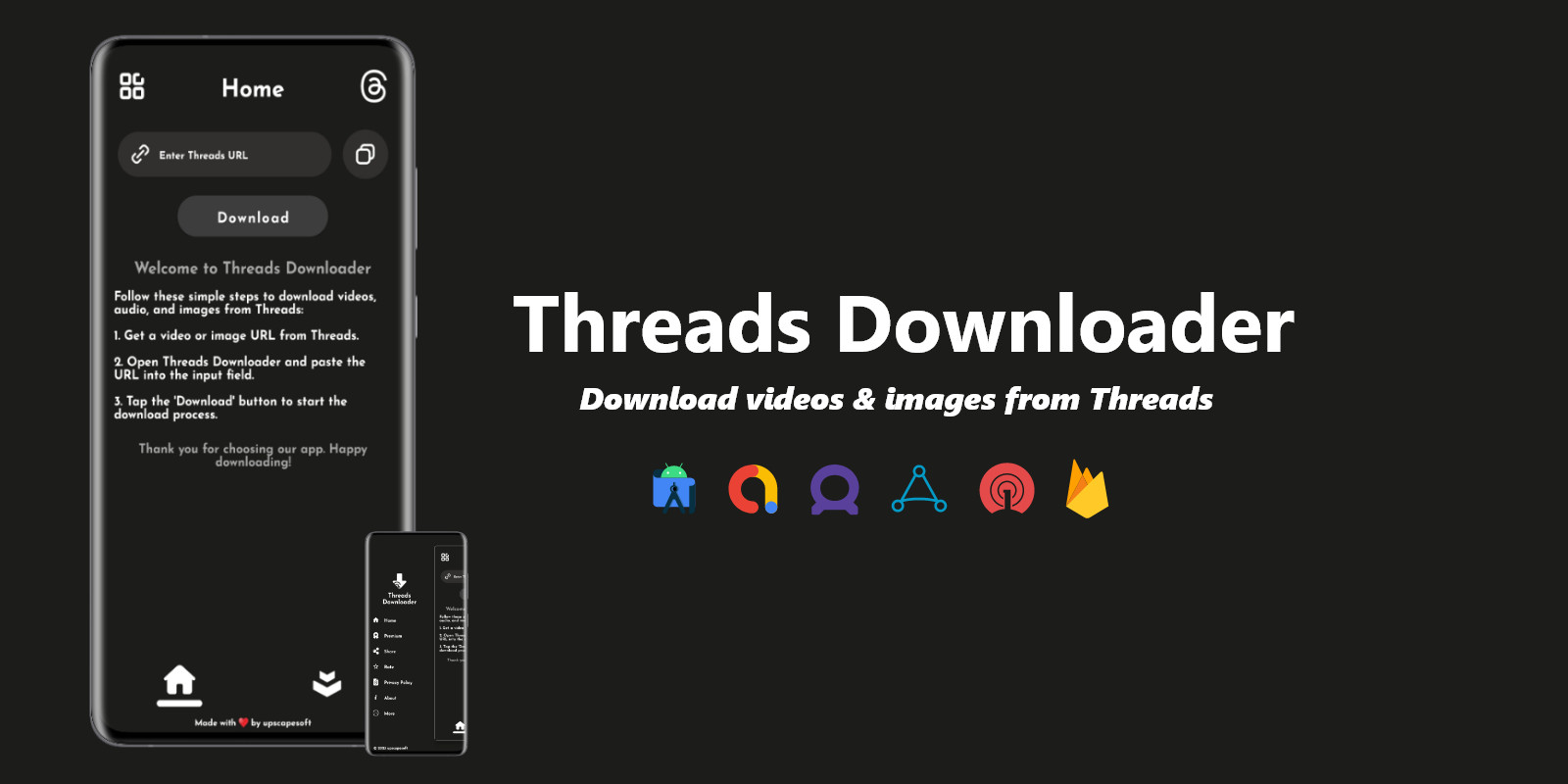 Threads Downloader - Android App Source Code by Upscapesoft | Codester