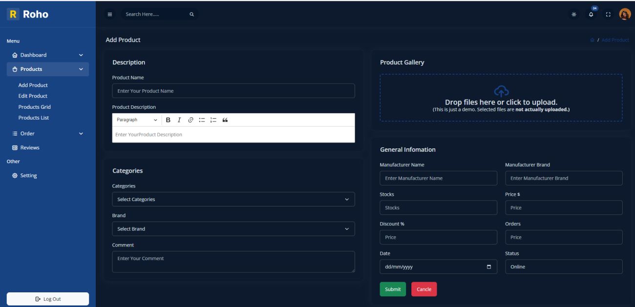 Roho No Jquery Bootstrap 5 Admin Dashboard By Codextheme Codester