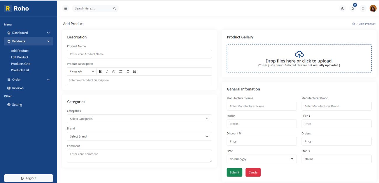 Roho No Jquery Bootstrap 5 Admin Dashboard By Codextheme Codester