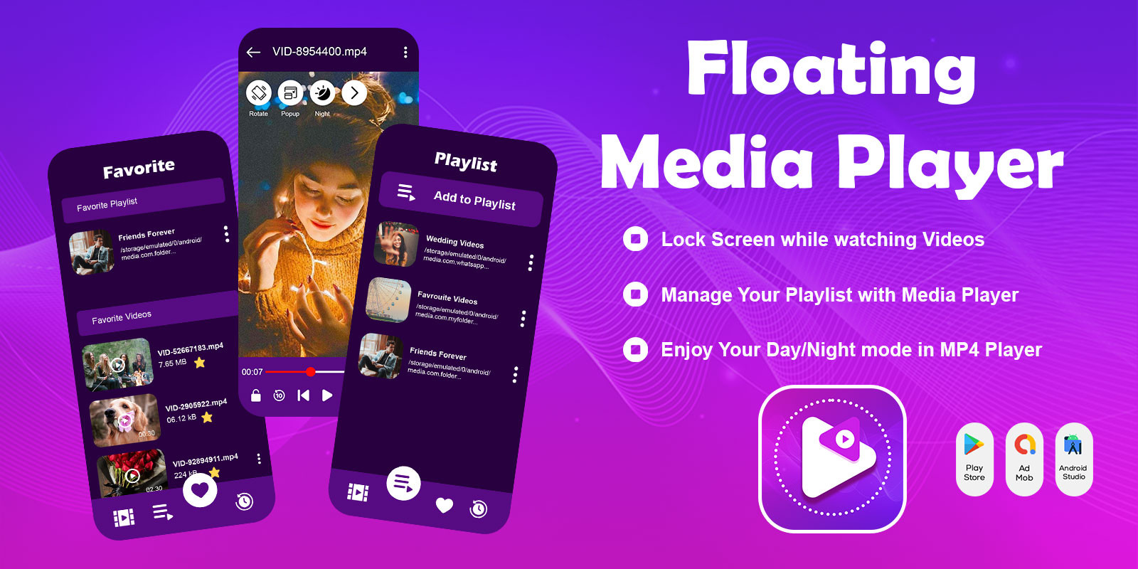 Floating Media Player - Android App Source Code by Elveeinfotech | Codester