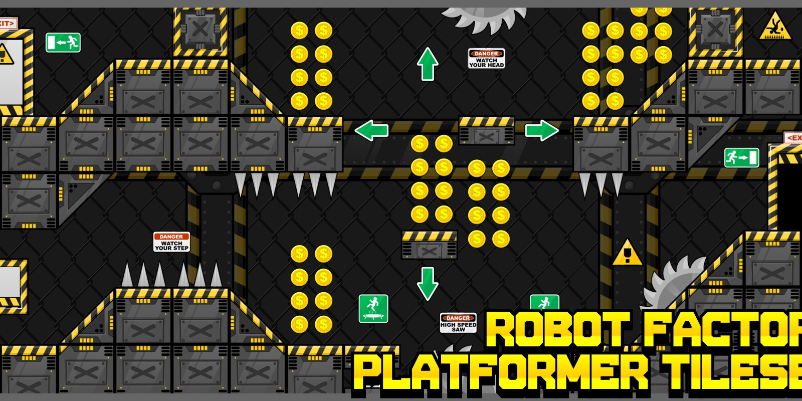 Robot Factory - Platformer Tileset by PzUH | Codester