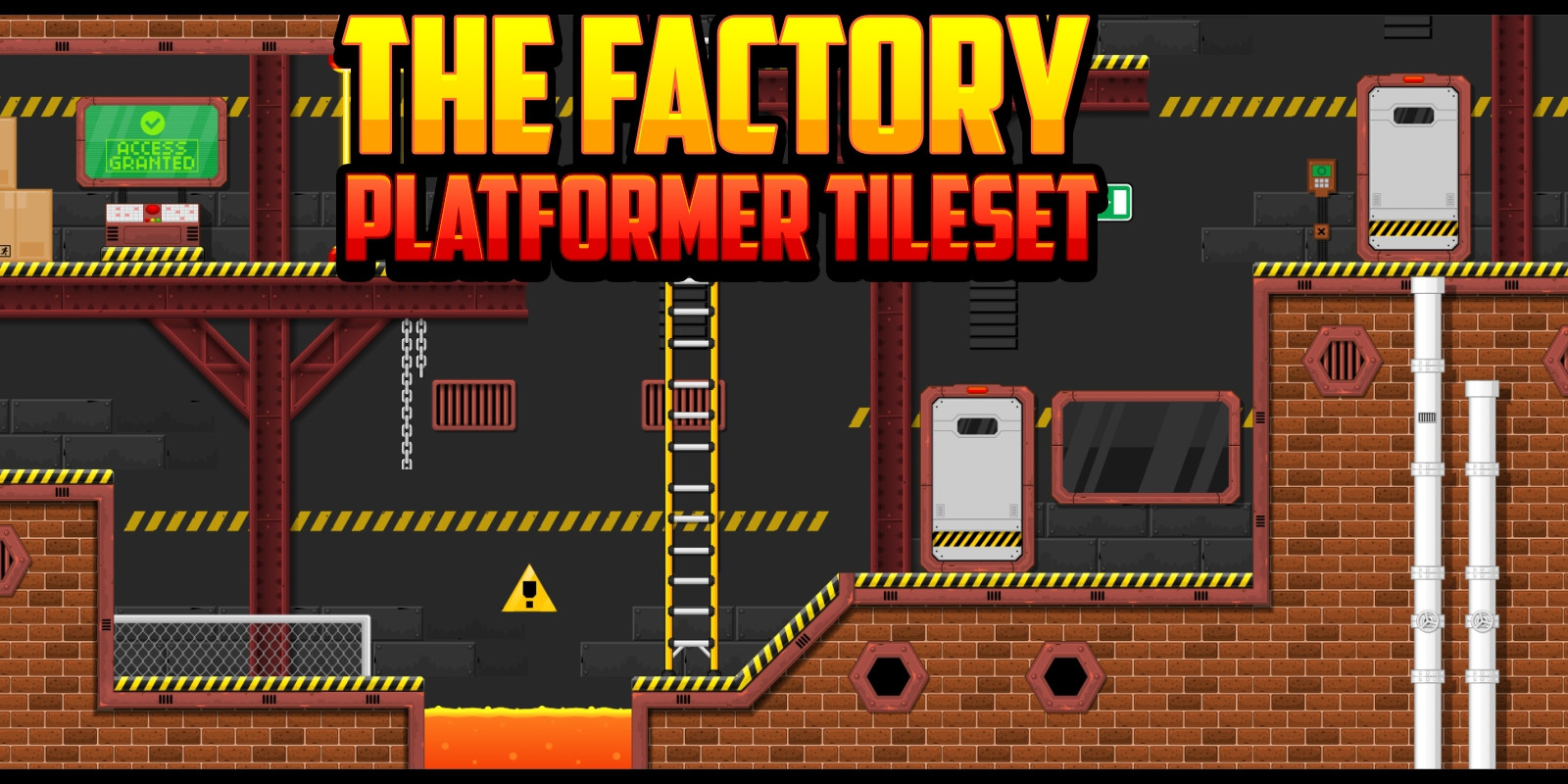 The Factory - Platformer Tileset by PzUH | Codester