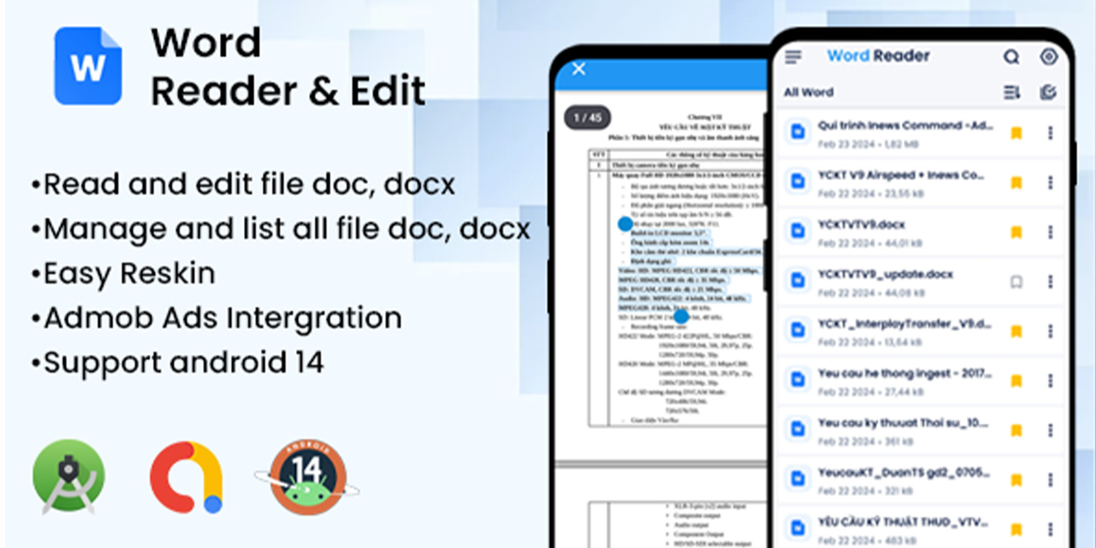 Word File Manager - Android App Template by Devgurus | Codester