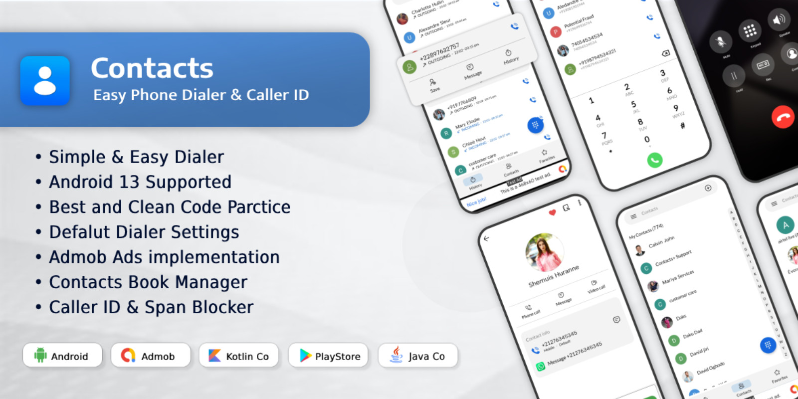 Contacts - Android App Template by Bigteach | Codester