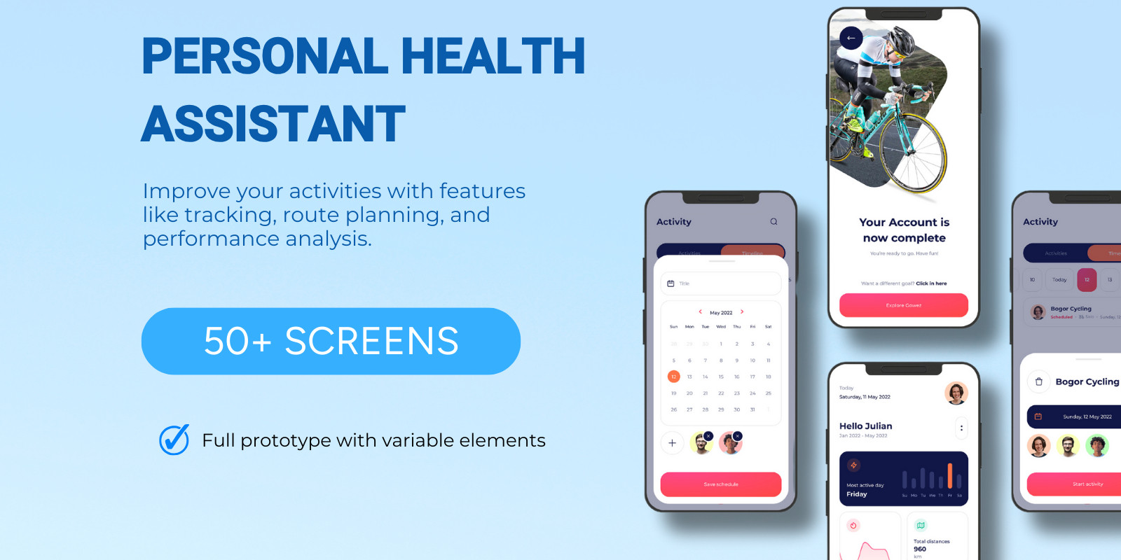 Personal Health Assistant Flutter UI Kit by Miksilabs | Codester
