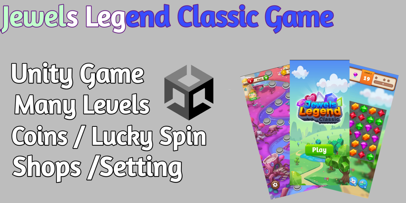 Jewels Legend Unity Game Source Code by Fluttercode525 | Codester