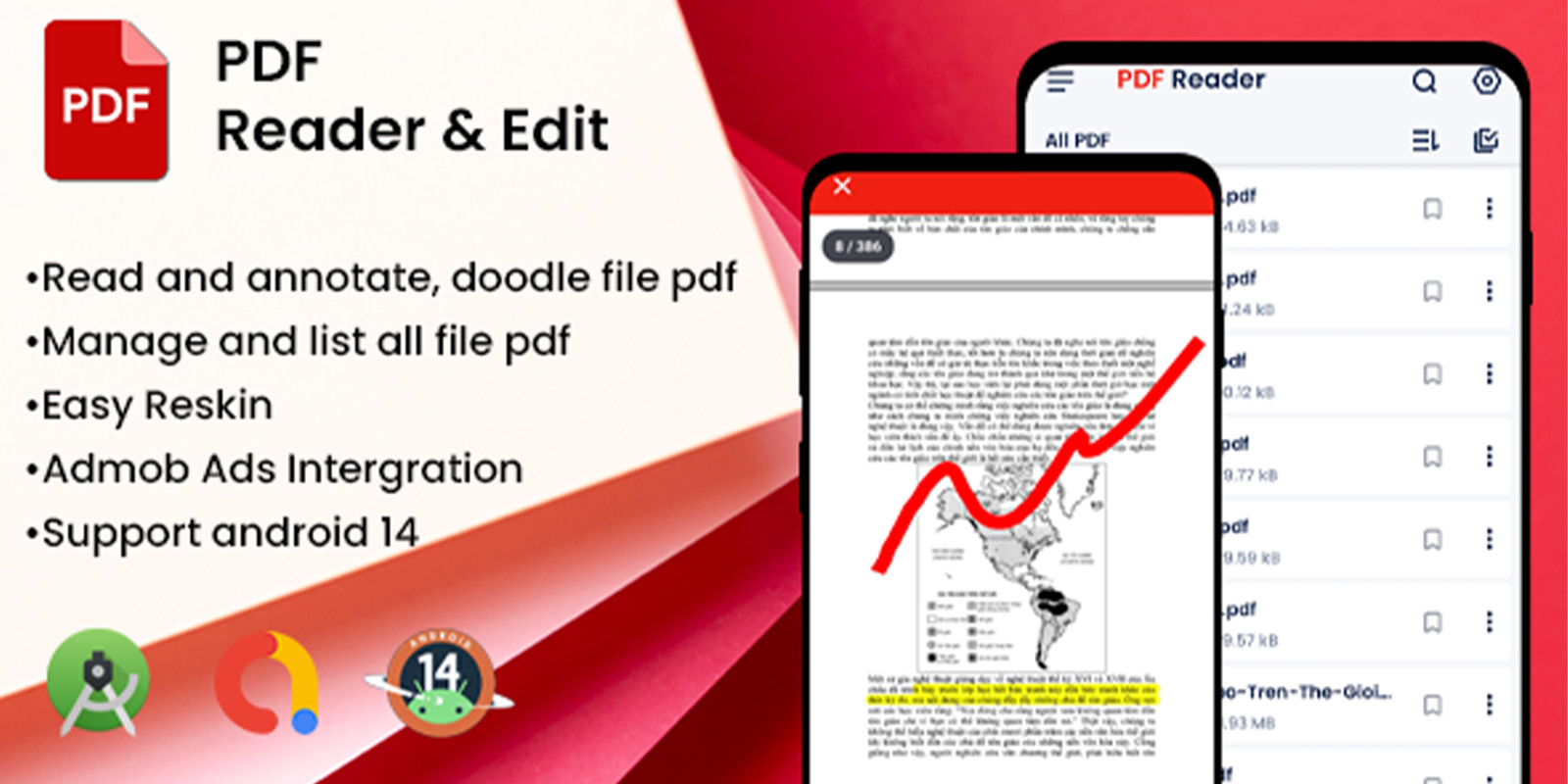 PDF Reader and Edit - Android Studio Project by Devgurus | Codester