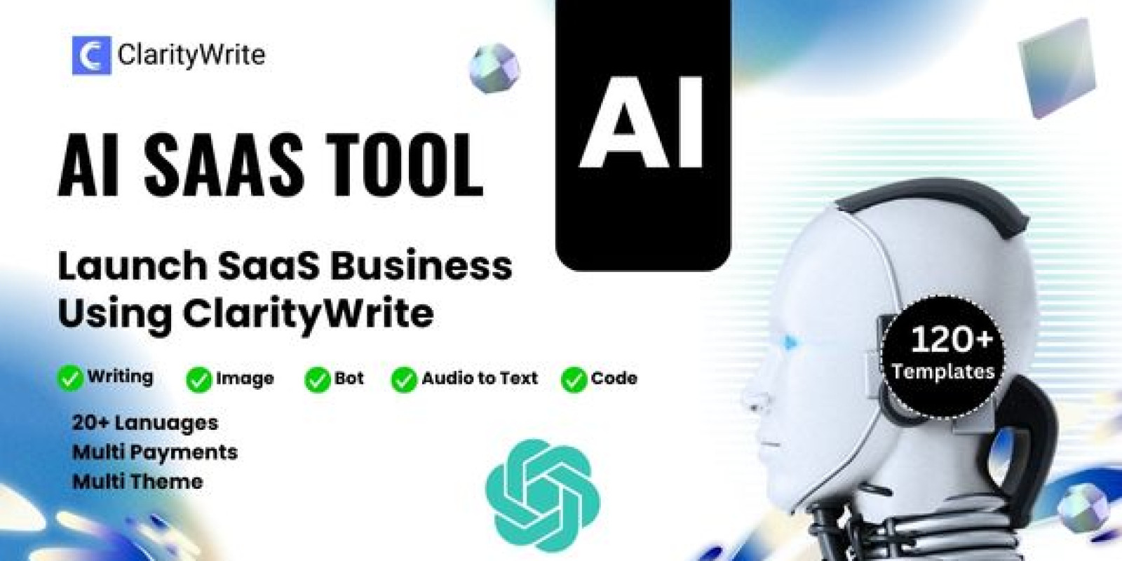 ClarityWrite - AI SaaS Tool Laravel by ClarityWrite | Codester