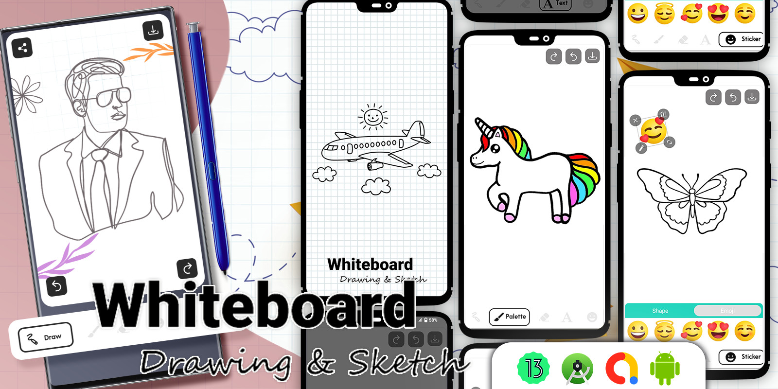 Whiteboard Drawing - Android App Template by CelestialInfosoft | Codester