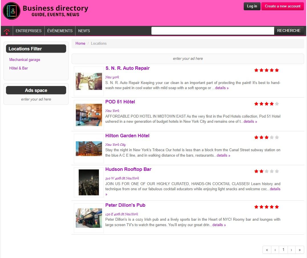 Directory Business Events and News Script by Codemarket63 | Codester