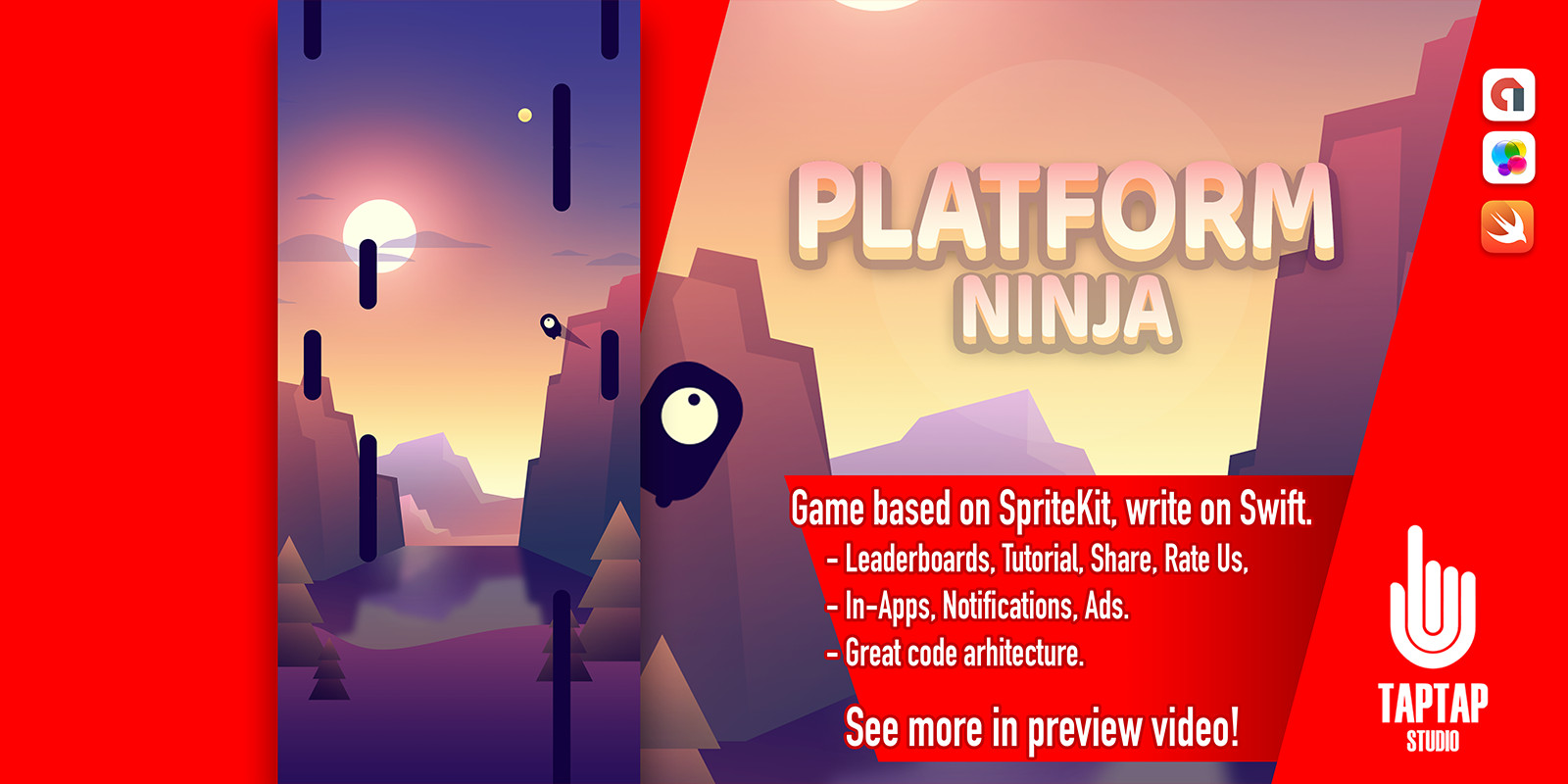 Platform Ninja - iOS Source Code by TapTapStudio | Codester