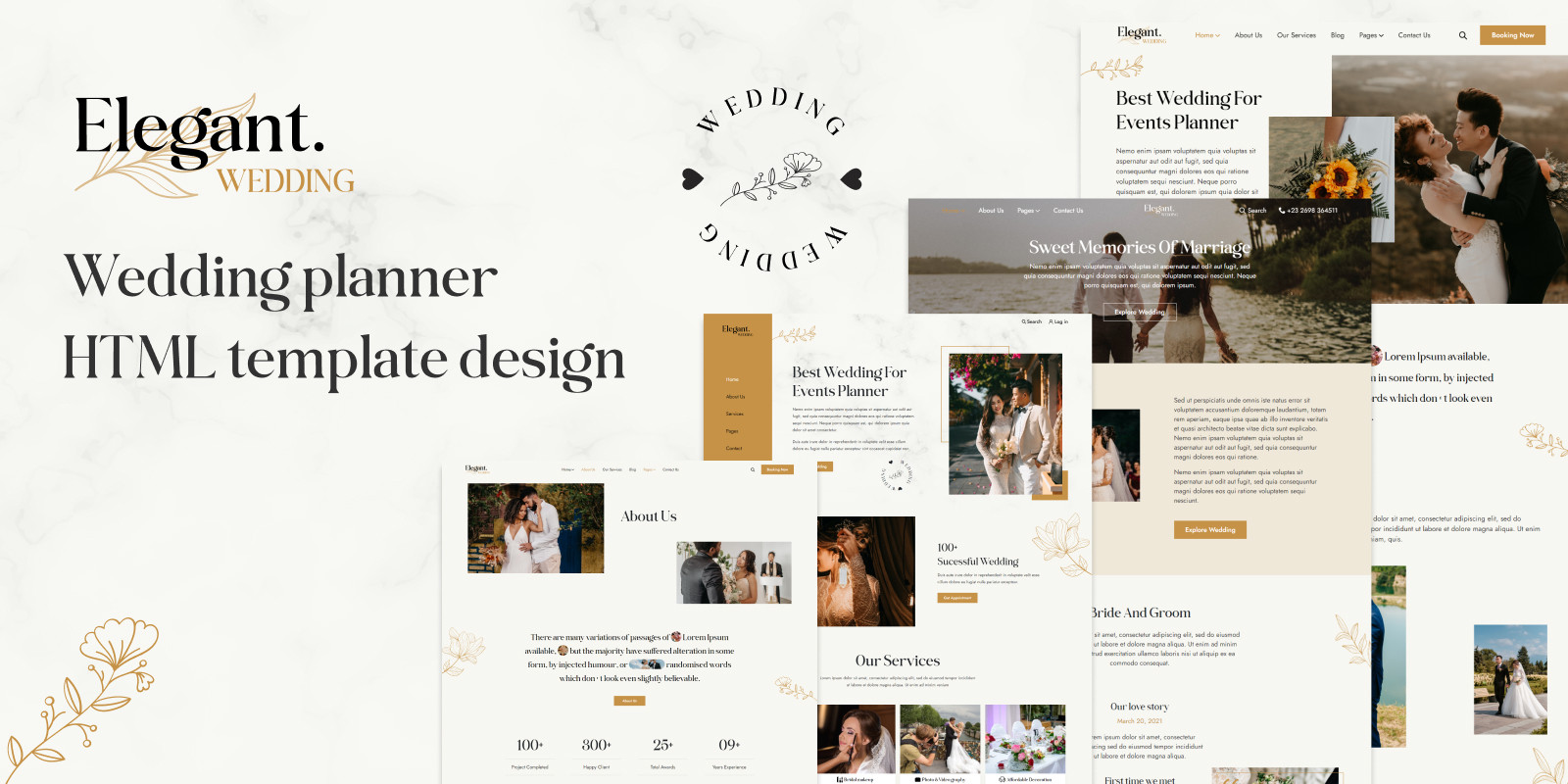 Elegant - Wedding Events HTML Template by Webbycrownsolutions | Codester