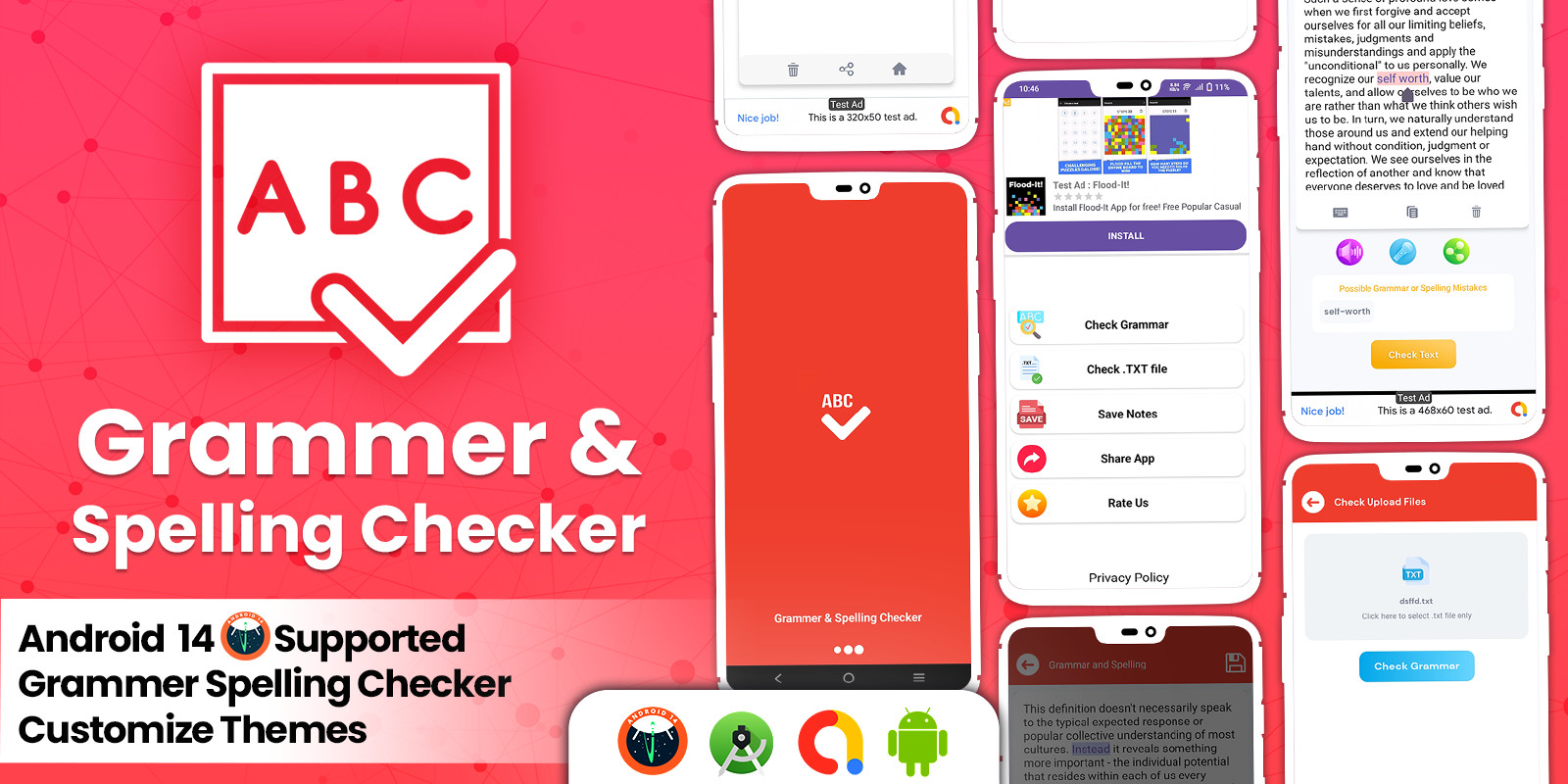 Grammer And Spelling Checker Android by CelestialInfosoft | Codester