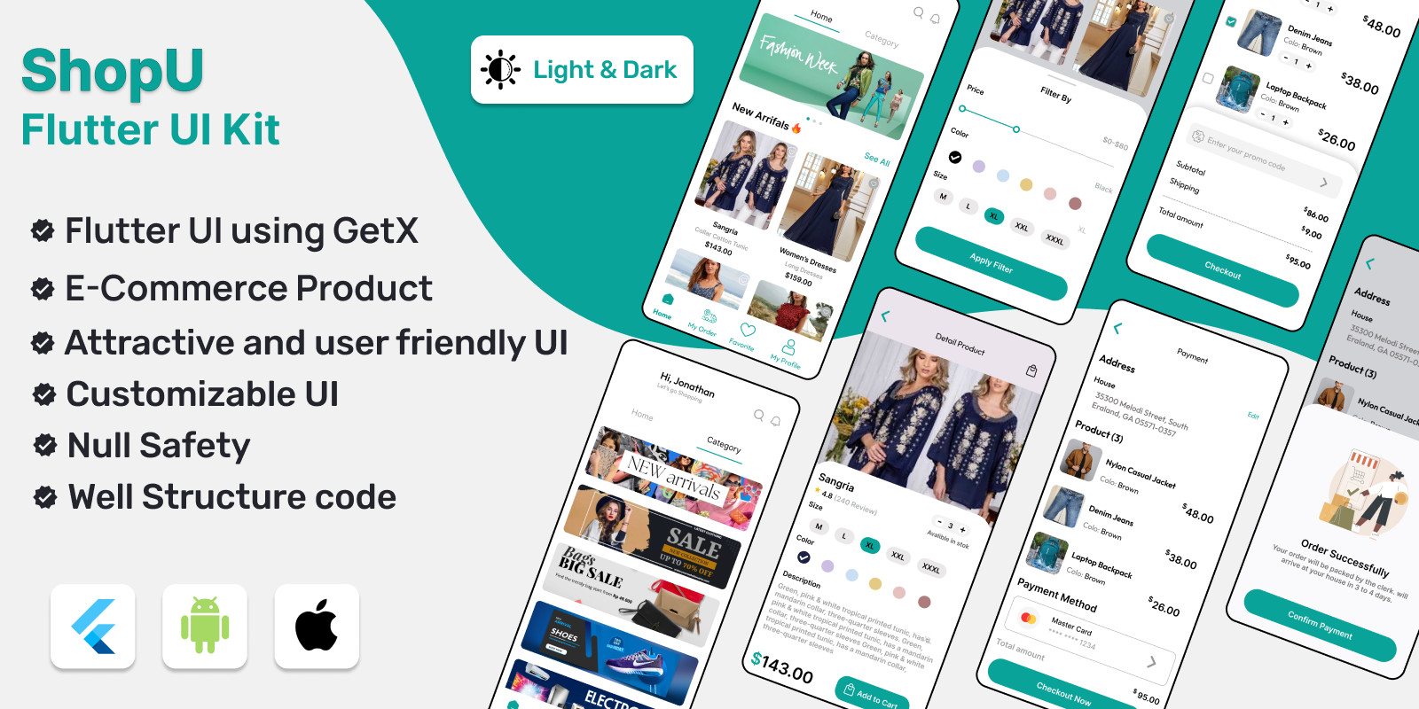 ShopU Ecommerce App - Flutter UI Kit by CropstoneLab | Codester
