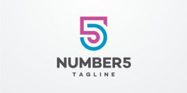 Five - Number 5 Logo design by Yopie | Codester