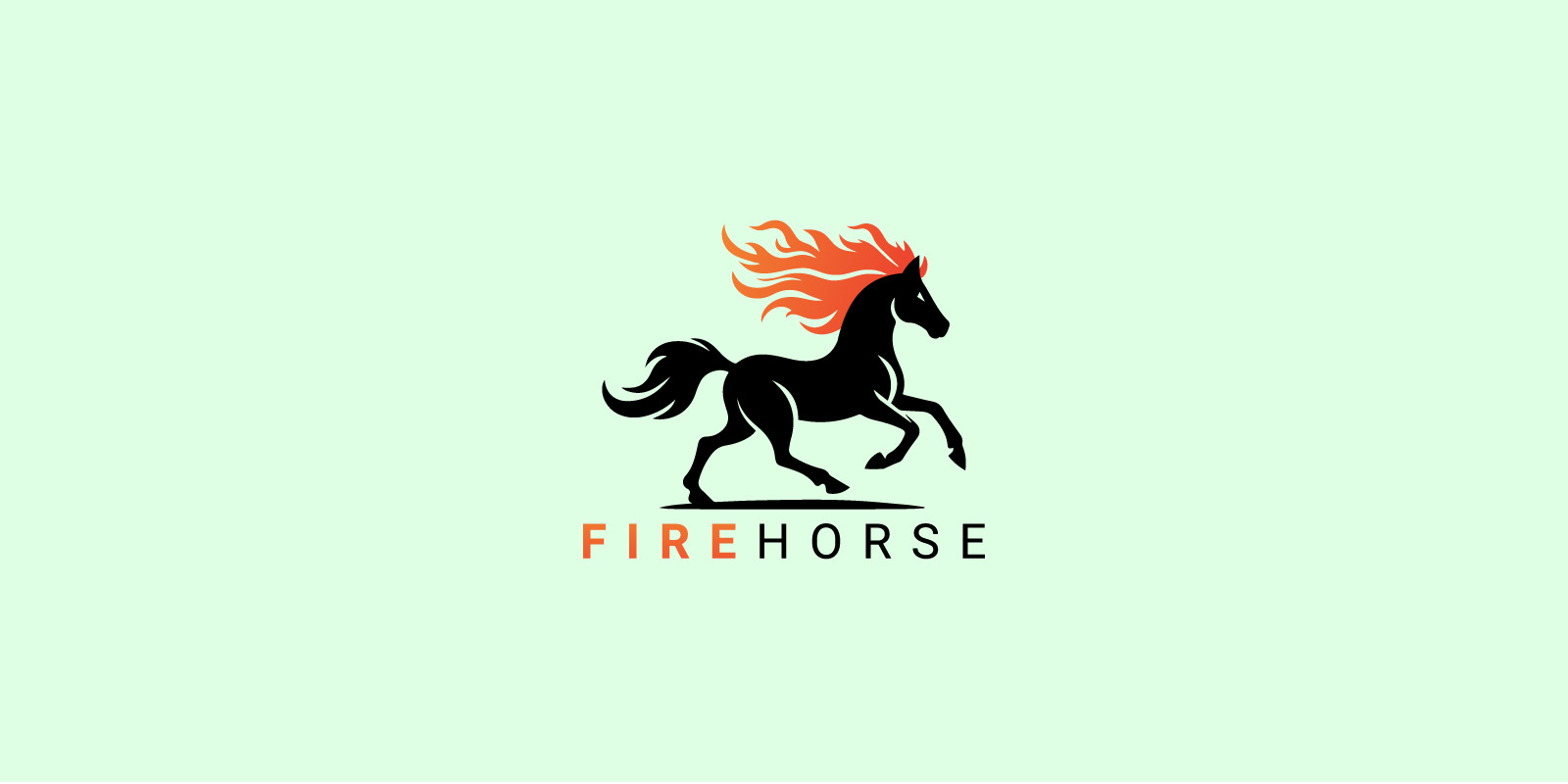 Flame Horse Logo by Farahnaveed | Codester