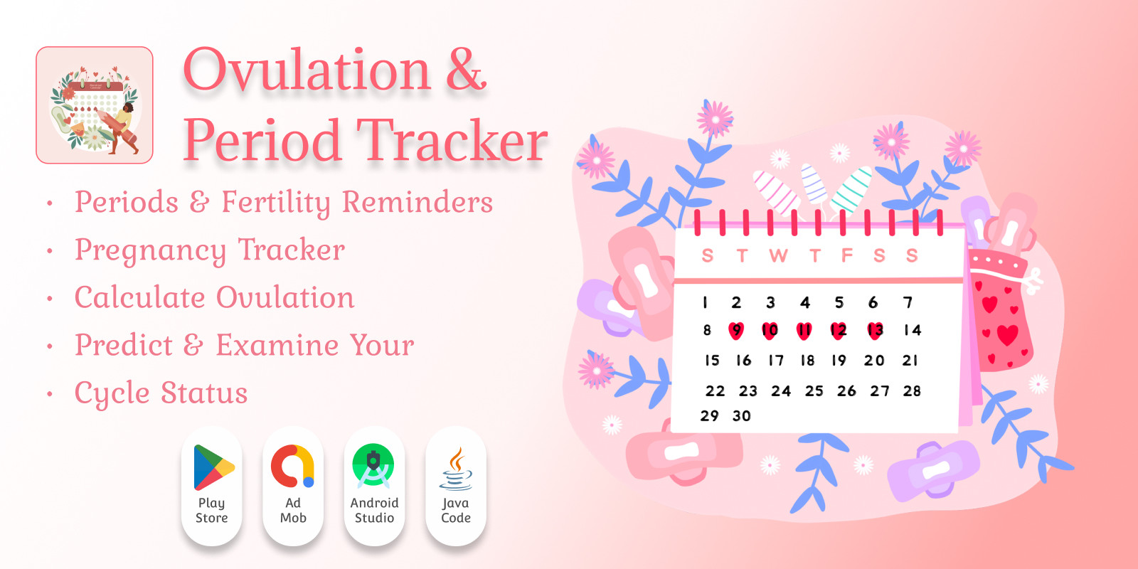 Ovulation And Period Tracker - Android by CodeMaxInfotech | Codester