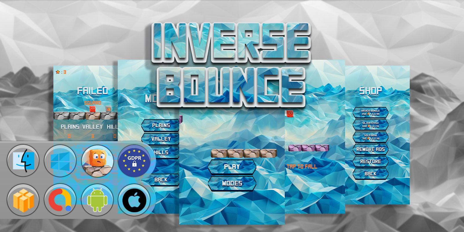 Inverse Bounce - Buildbox Template by Hobiron | Codester