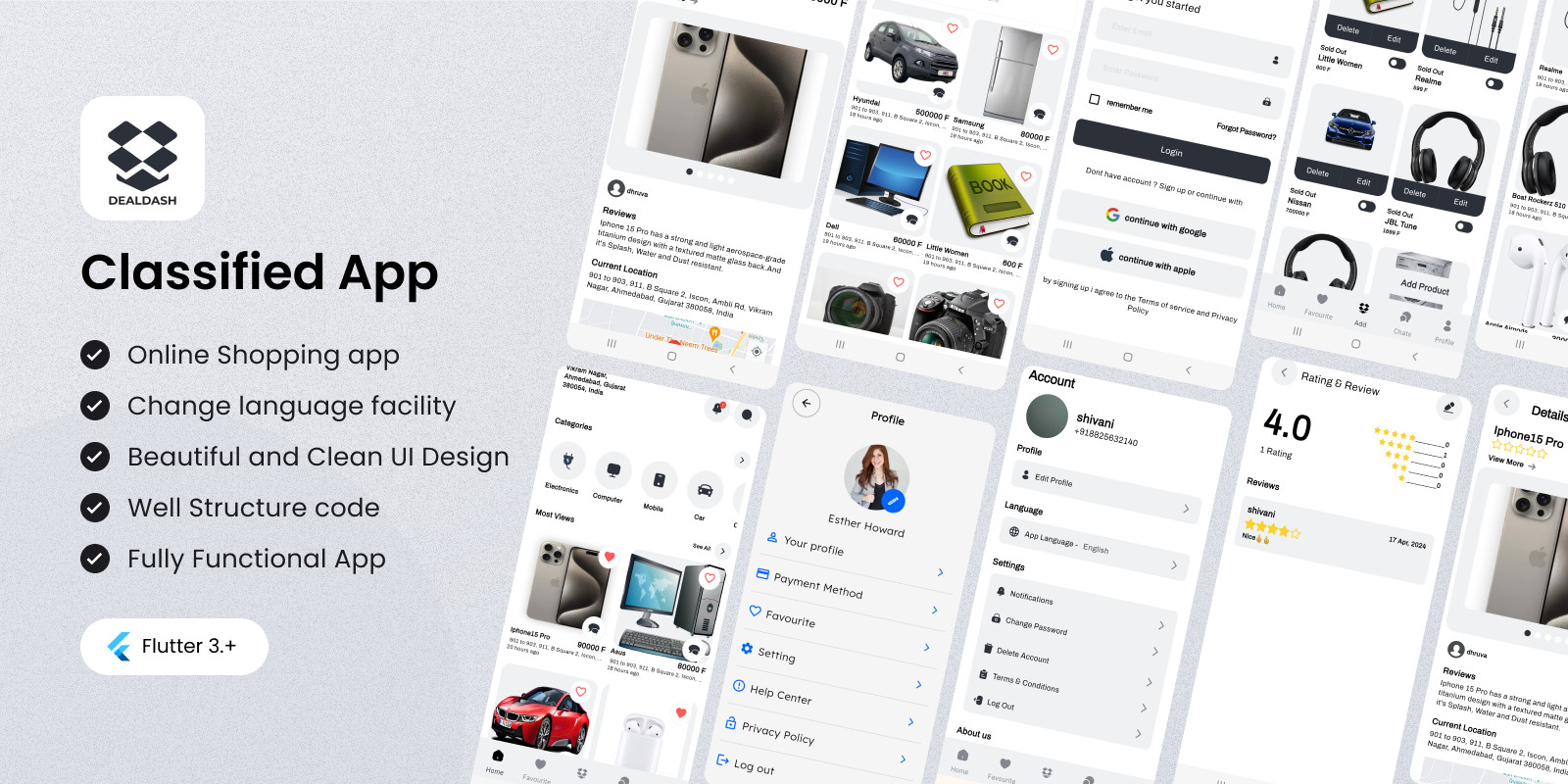 Multipurpose Classified Flutter App by Appsellpoint | Codester