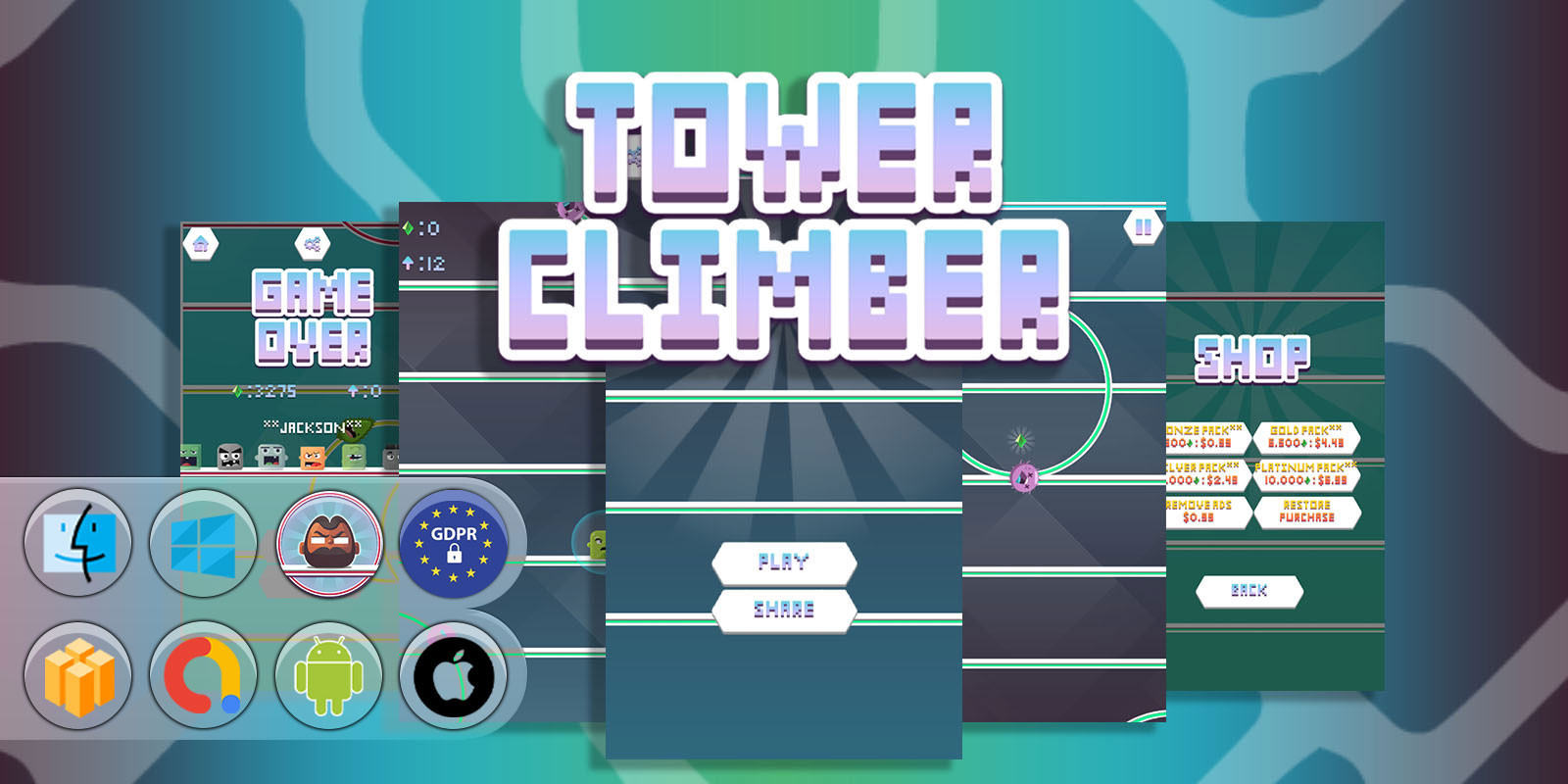 Tower Climber - Buildbox Template by Hobiron | Codester