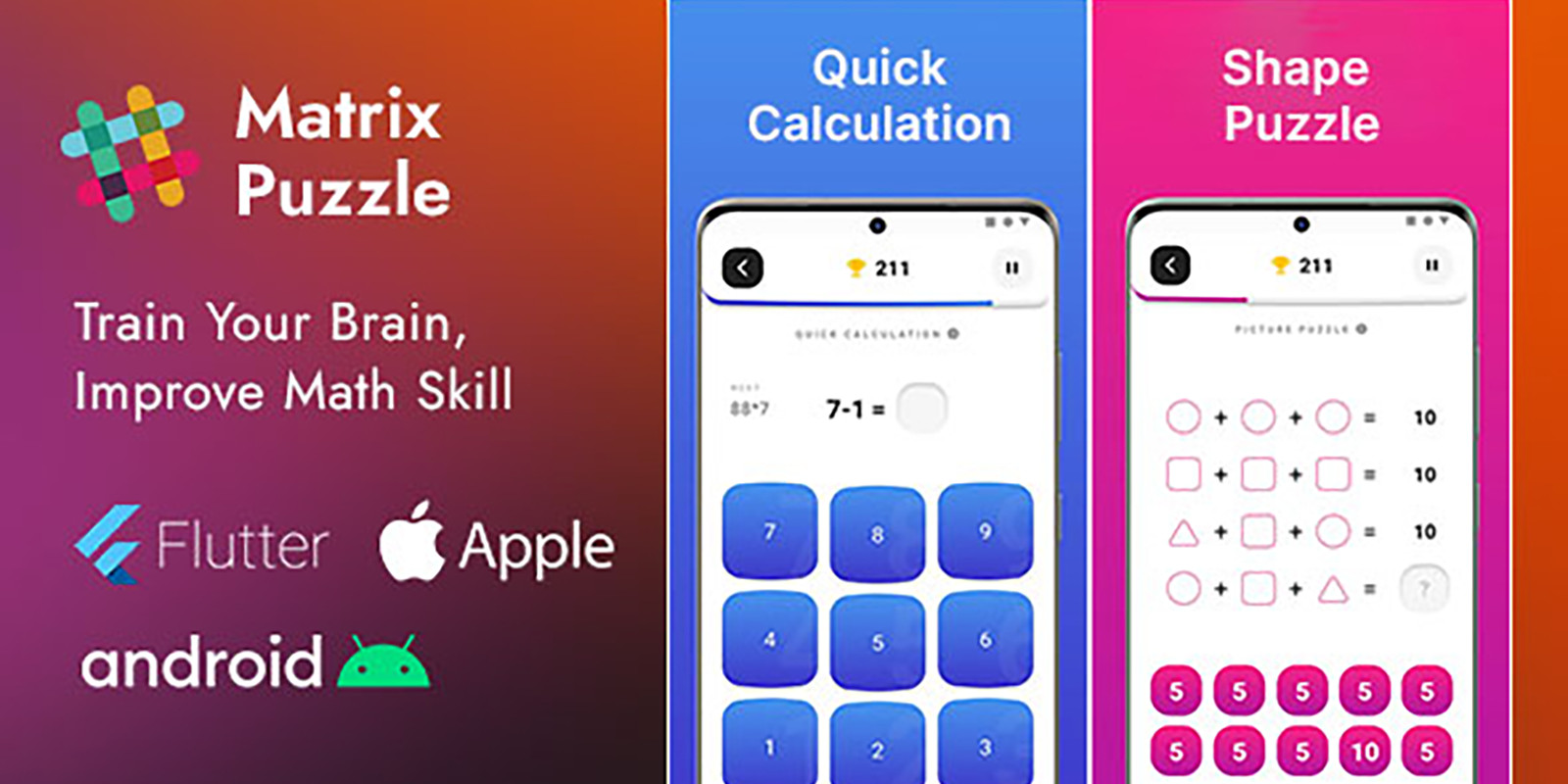 Matrix Puzzle Android App Template by PixelBox | Codester