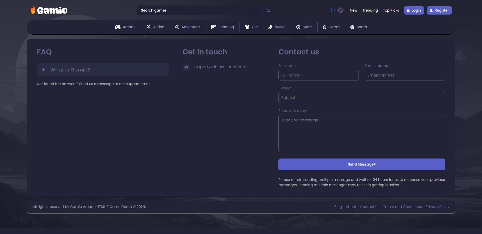 Gamio Arcade Html 5 Game Portal Php Script By Deluxescript Codester
