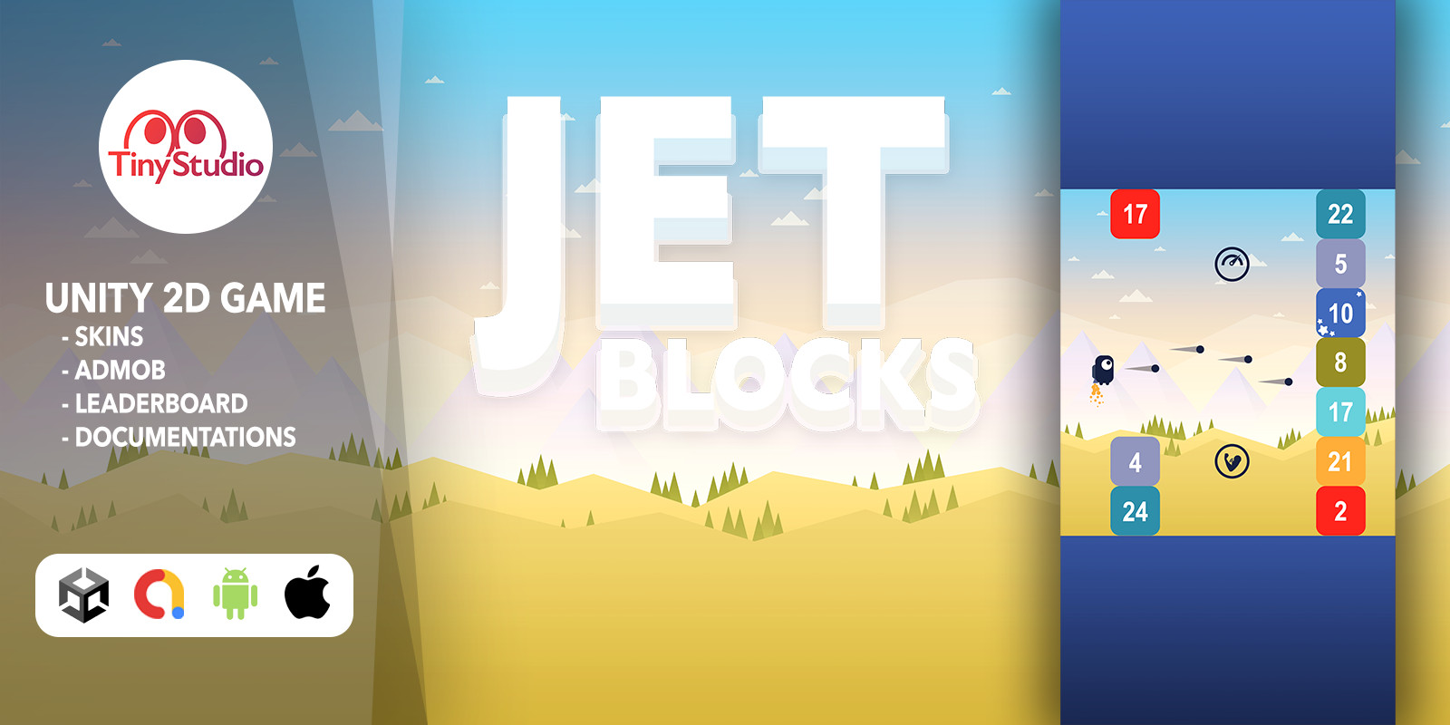 Jet Blocks - Unity project by TinyStudio | Codester