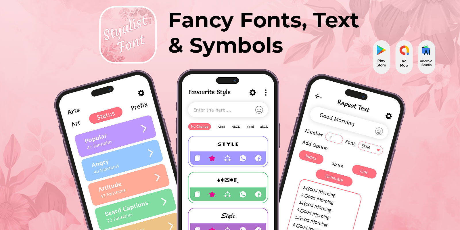 Fancy Fonts - Fancy Text Symbols - Android Templat by Elveeinfotech ...