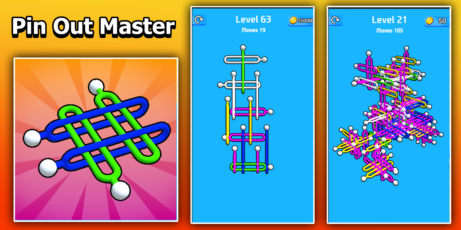 Pin Out Master 3D Game Unity Source Code by NextLevelGames | Codester
