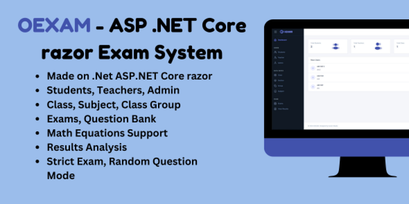 OEXAM - Advanced ASP.NET Core Razor Exam System by AzeznStudio | Codester OEXAM - Advanced ASP.NET Core Razor Exam System by AzeznStudio | Codester