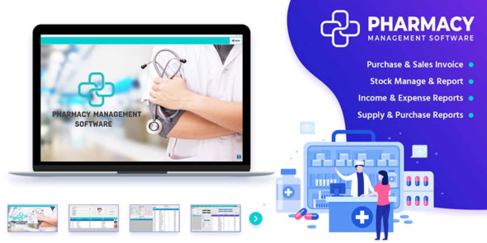 Pharmacy Management Software with Point of sale by Wasi150198 | Codester