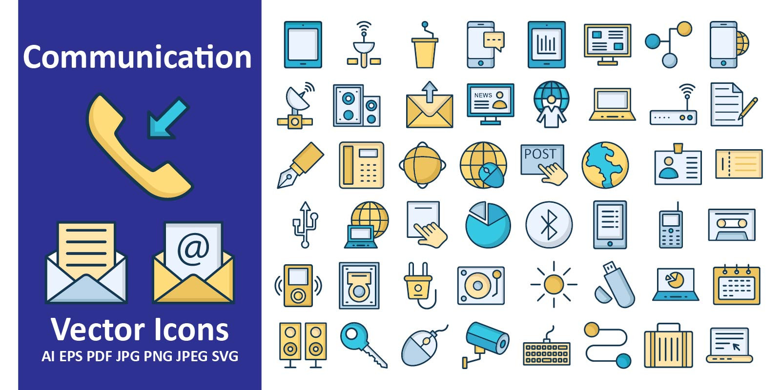Effective Communication Vector Icons Pack by Pixlestudio | Codester