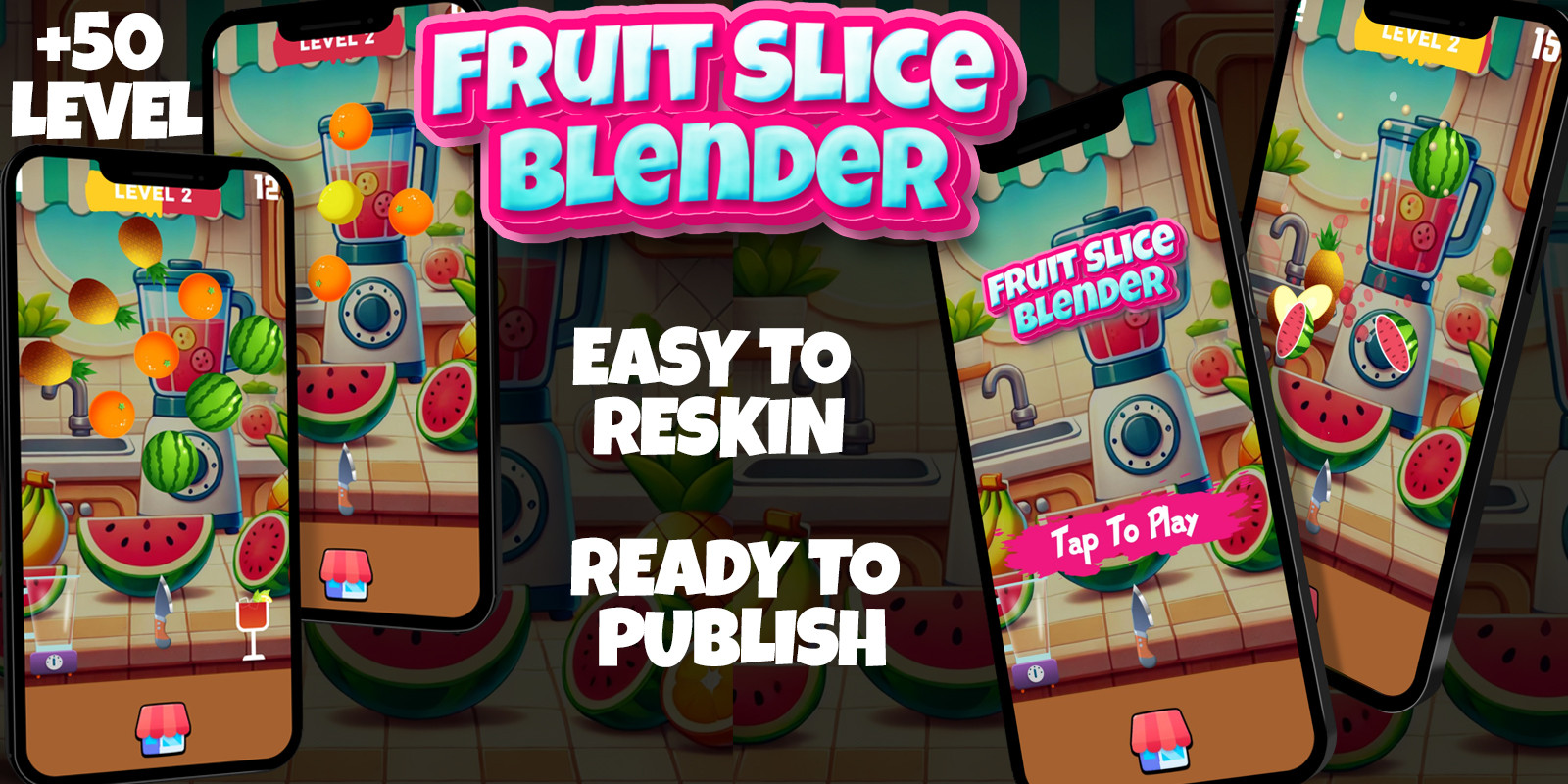 Fruit Slice Blender Cut - Unity Source Code by BokoSloth | Codester