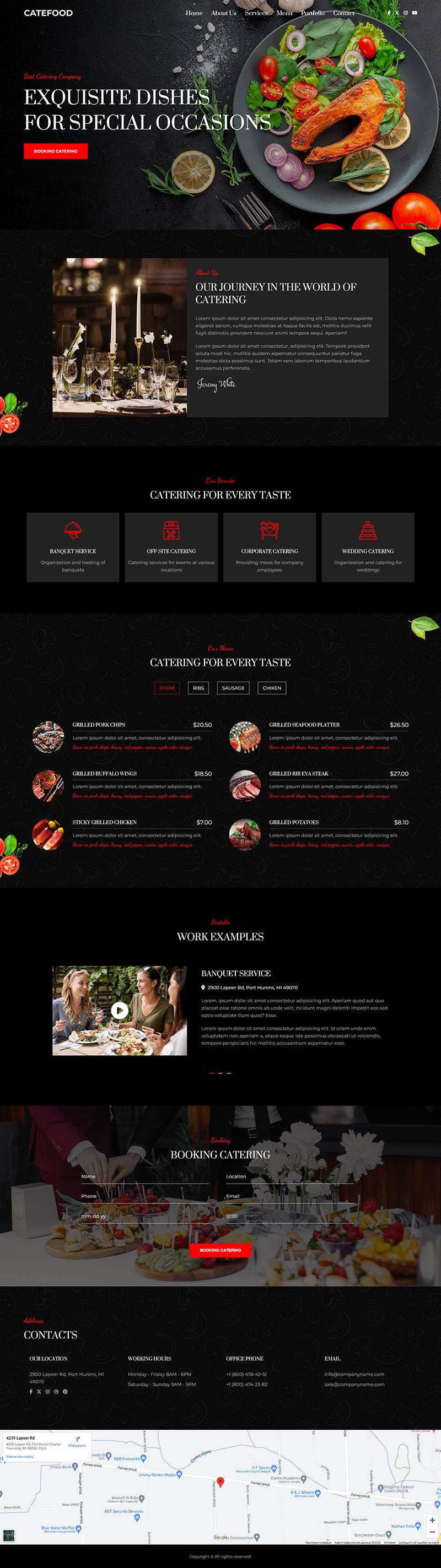 Catefood - Restaurant HTML Template by Owcoding | Codester