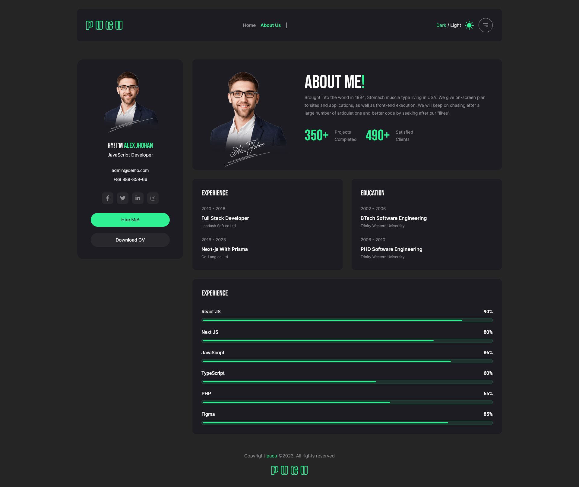 Pucu - Creative Portfolio HTML Template | Codester