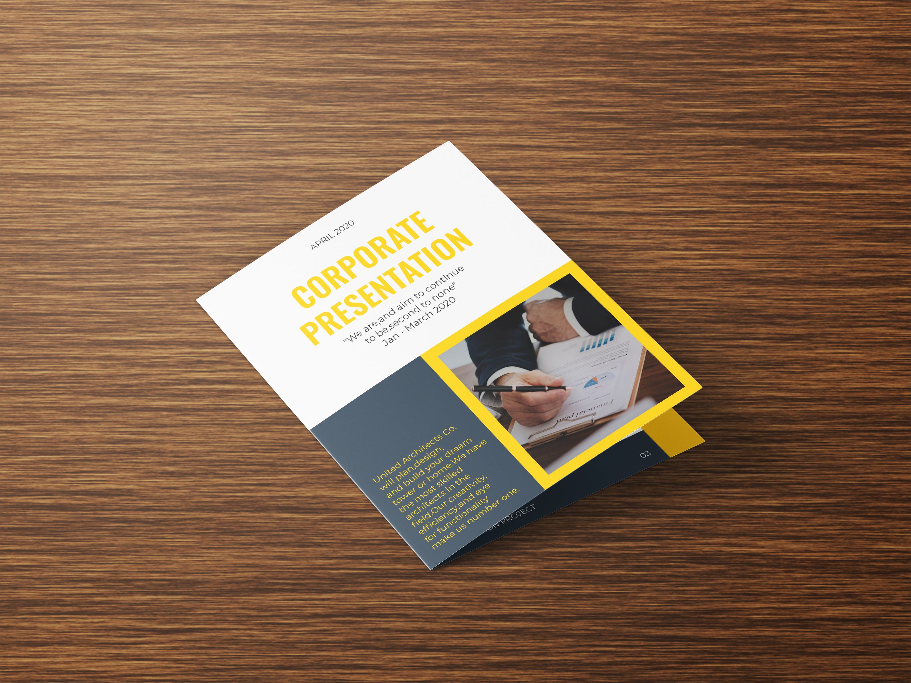 Bi Fold Marketing Brochure A4 PSD AI Template By Graphicques Codester