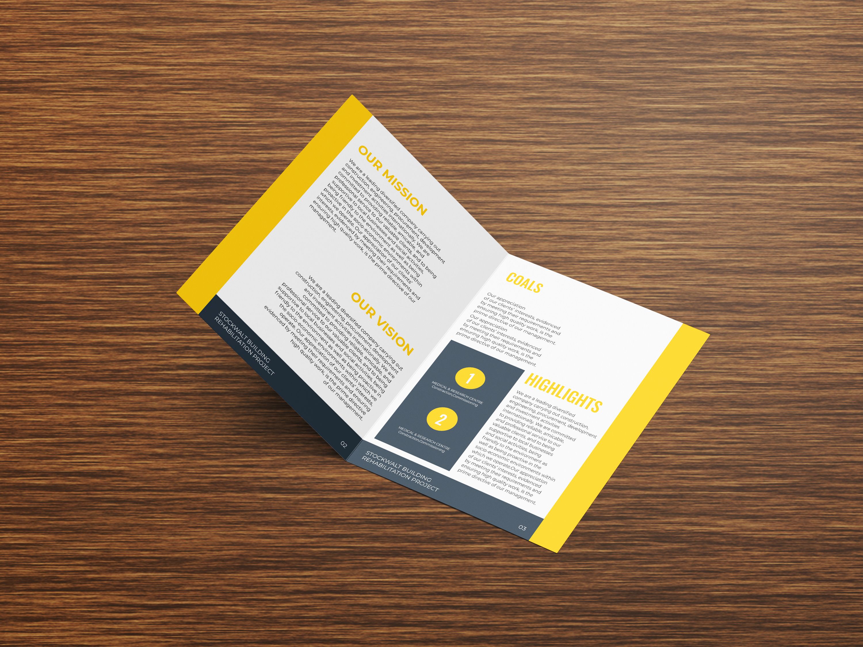 Bi Fold Marketing Brochure A4 PSD AI Template By Graphicques Codester