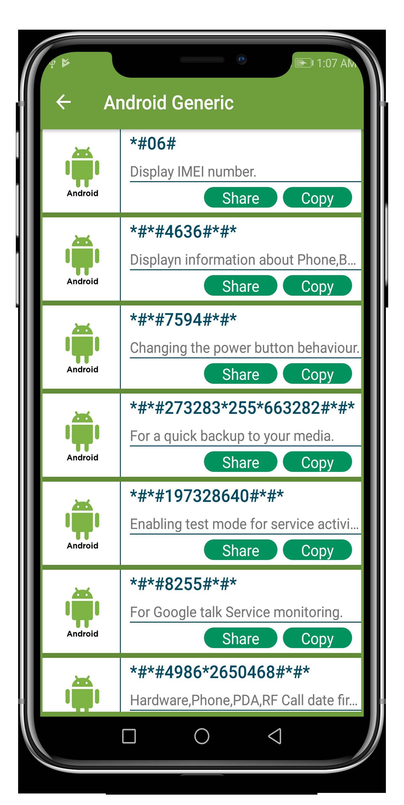 Secret Mobile Codes Android Source Code By Nadeemtaj5 Codester