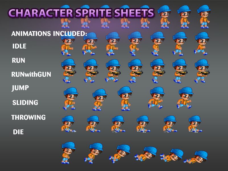 2D Game Character Sprites 6 | Codester