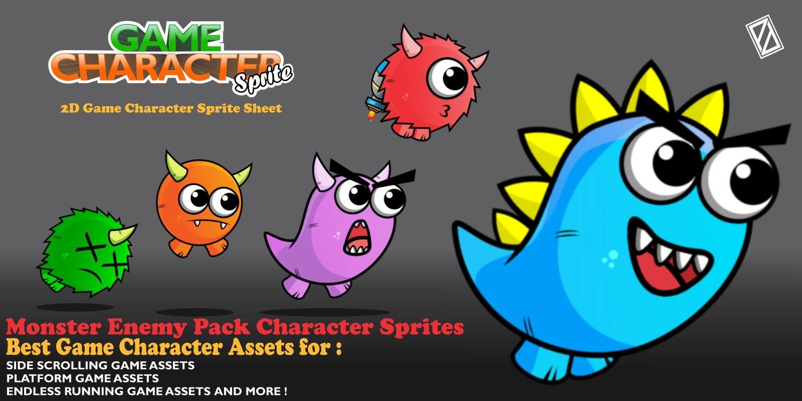 Enemy Monster Pack 2D Game Character Sprite by Prmsdk | Codester