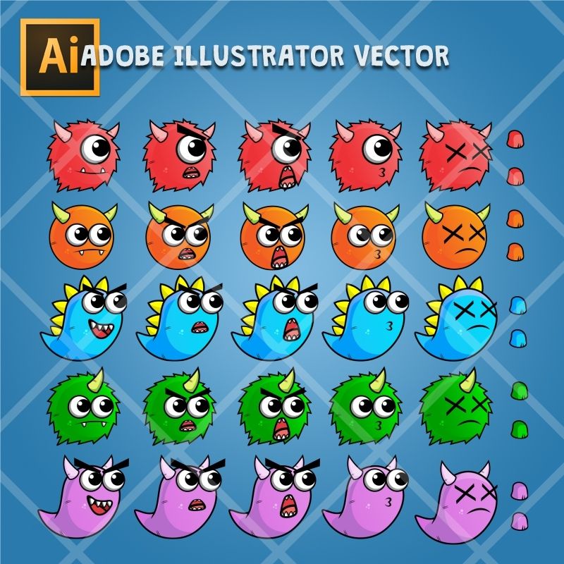 Enemy Monster Pack 2D Game Character Sprite by Prmsdk | Codester