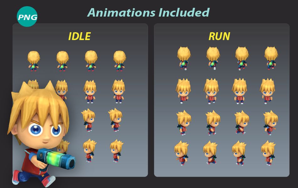 4-Directional Game Character Sprites | Codester