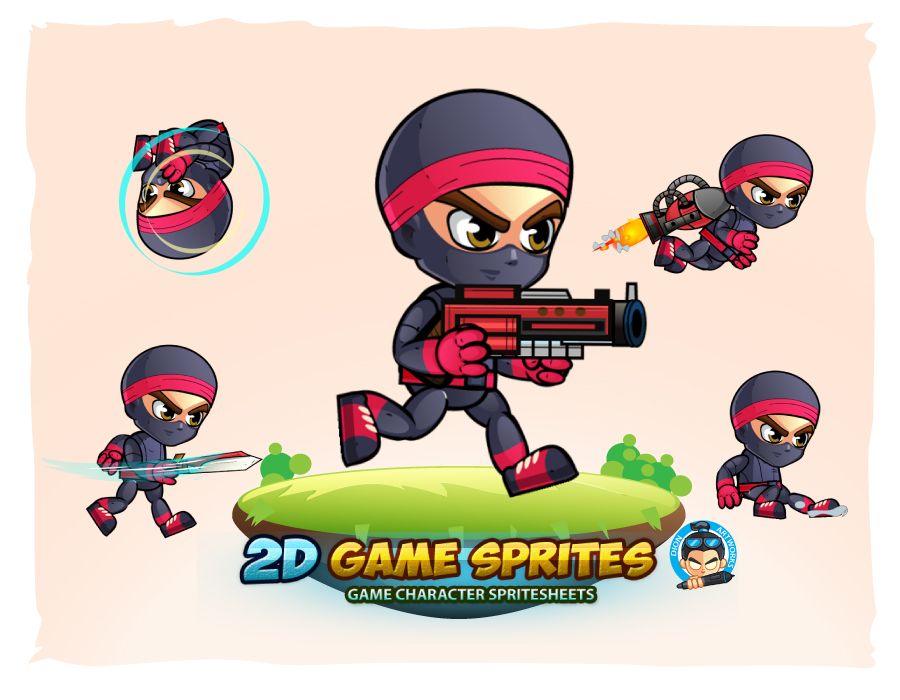 Ninja 2D Game Sprites by DionArtworks | Codester