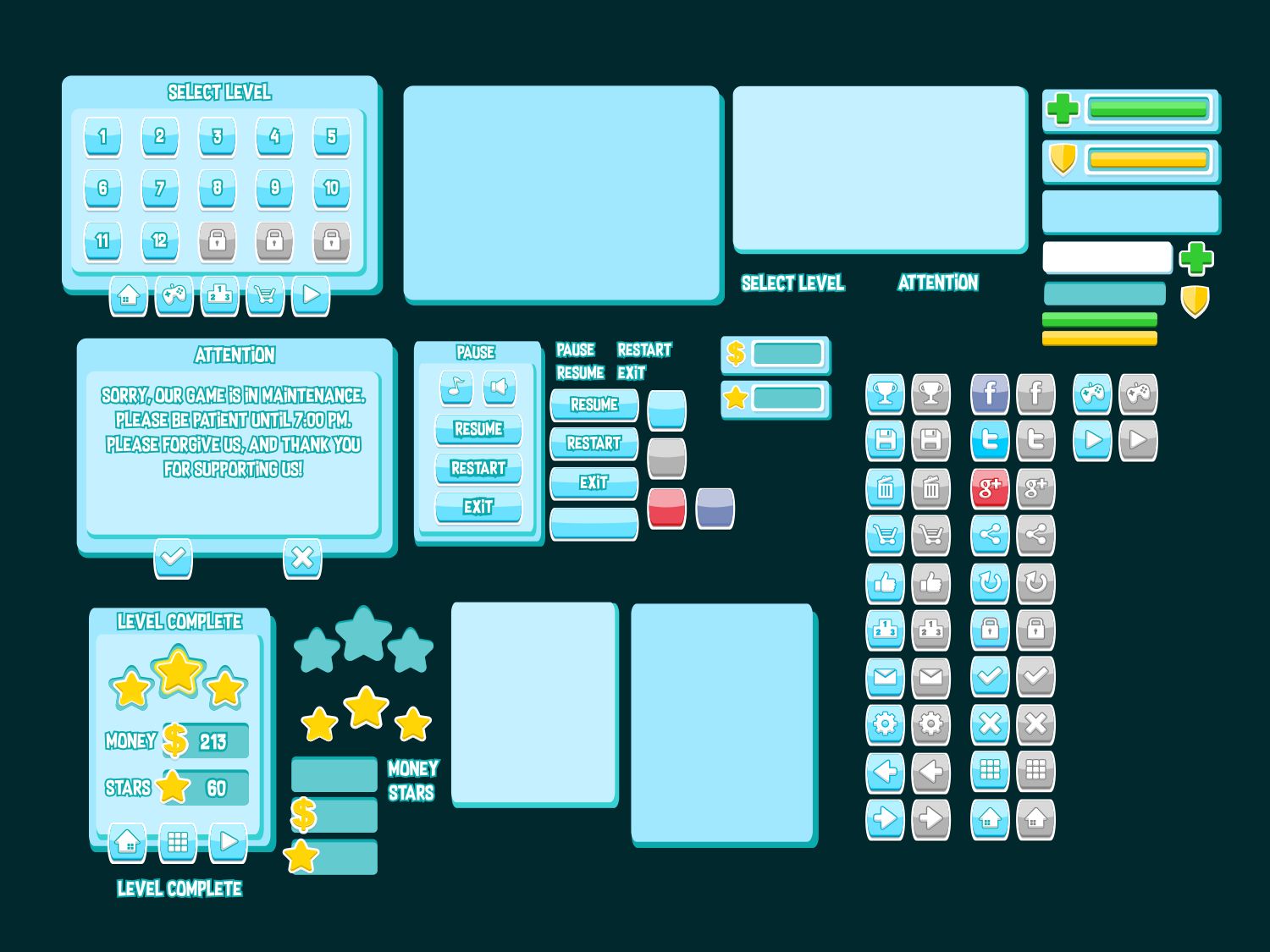 Blue Fun Theme GUI | Codester